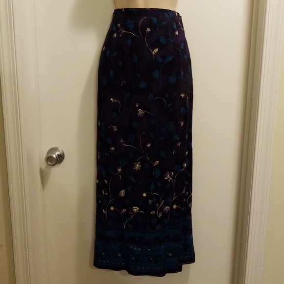 August Max woman | Skirts | August Max Woman Floral Design Wrap Around ...